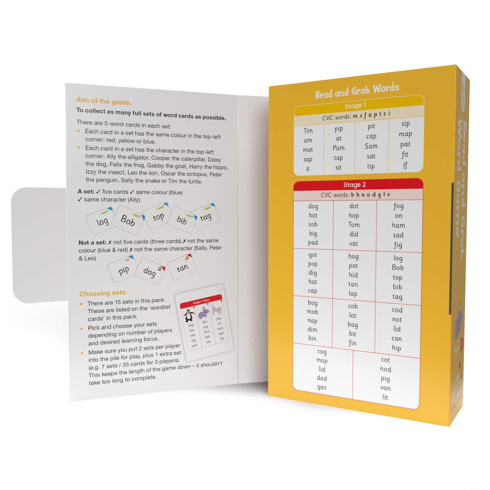 Read and Grab Word Game Box 1 | Decodable Game